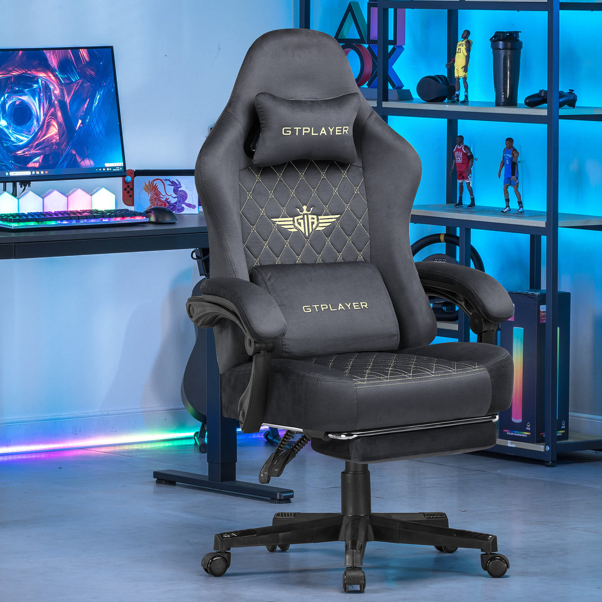 Fabric Ergonomic Gaming Chair GT830 – GTPLAYER UK